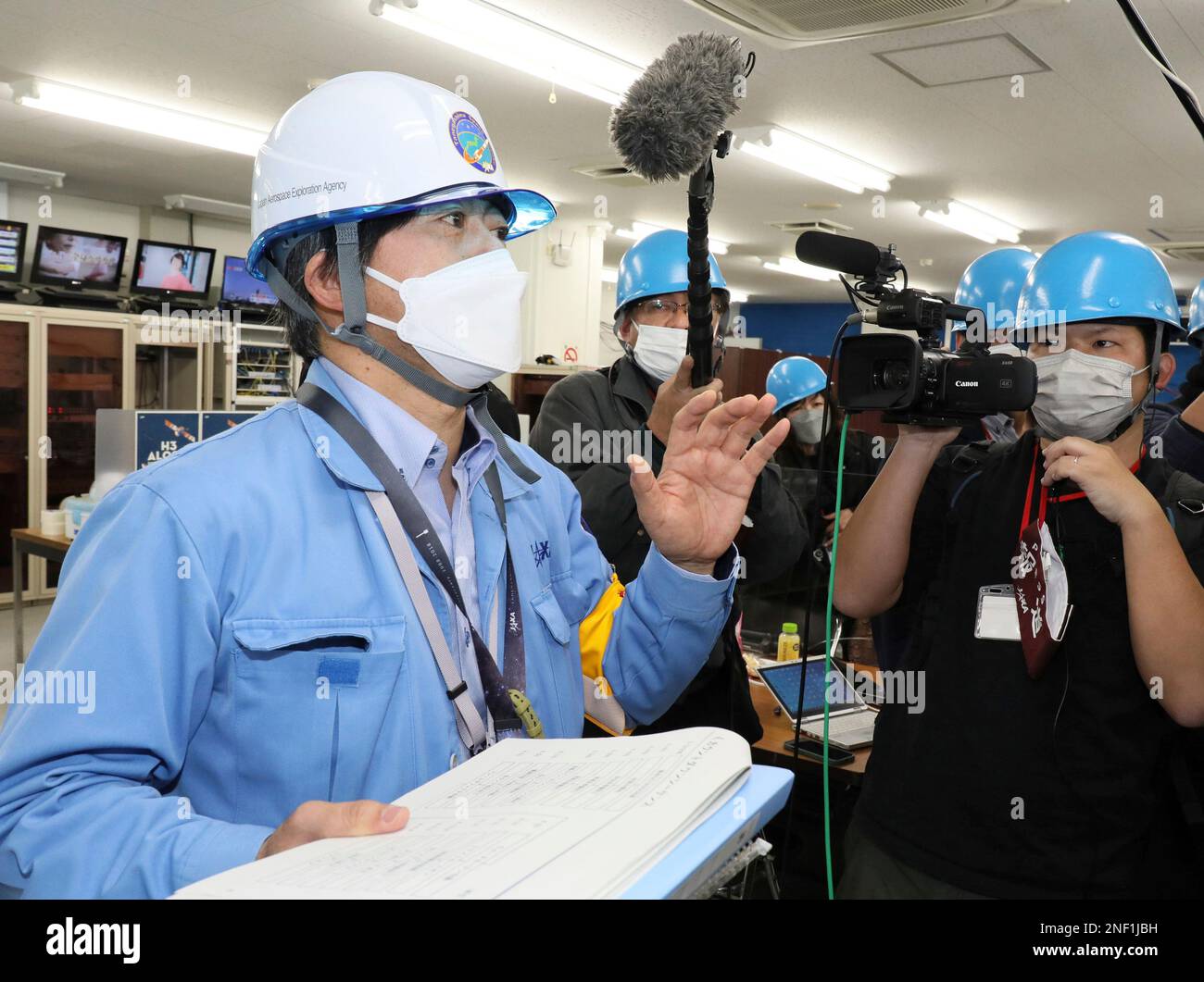 A public relation officer of the Japan Aerospace Exploration Agency ...