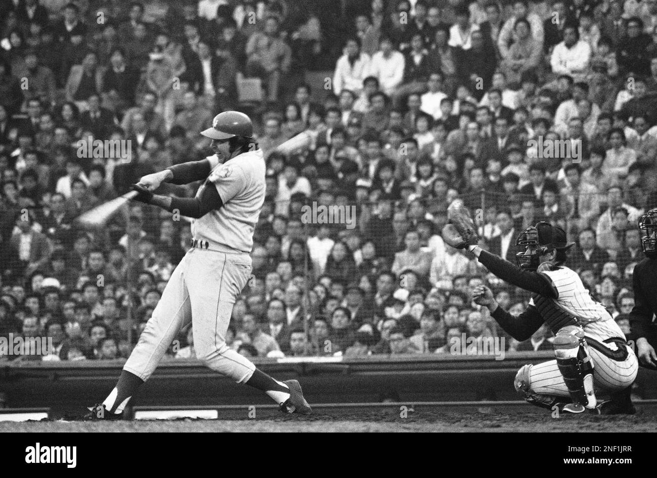 Edward Kranepool, infielder of New York Mets, hits a two-run homer off ...