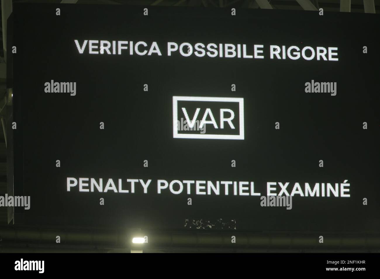 Var Check during the Uefa Europa League, football match between ...