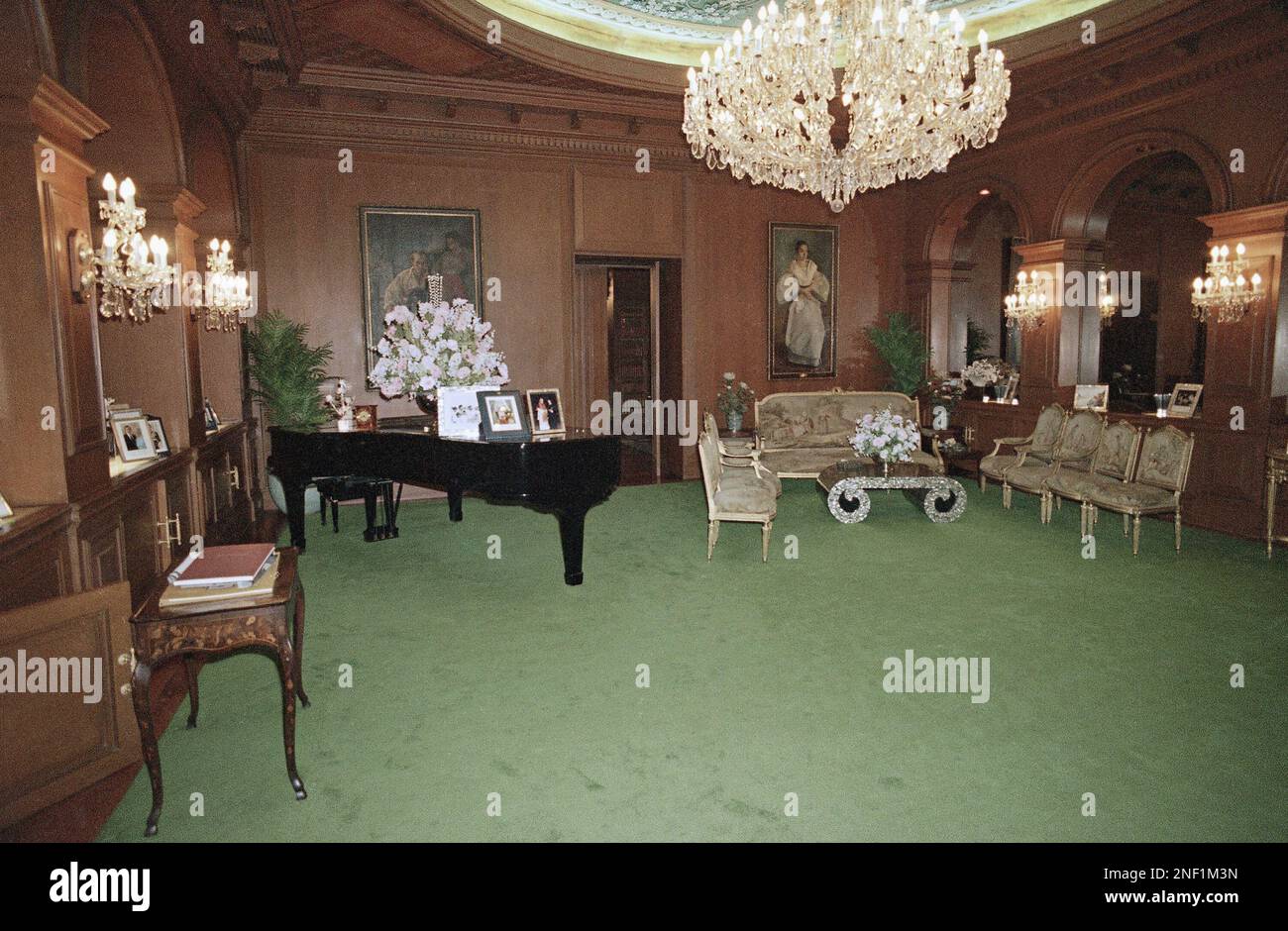 An interior view of Malacañang Palace is shown in 1986, Manila ...