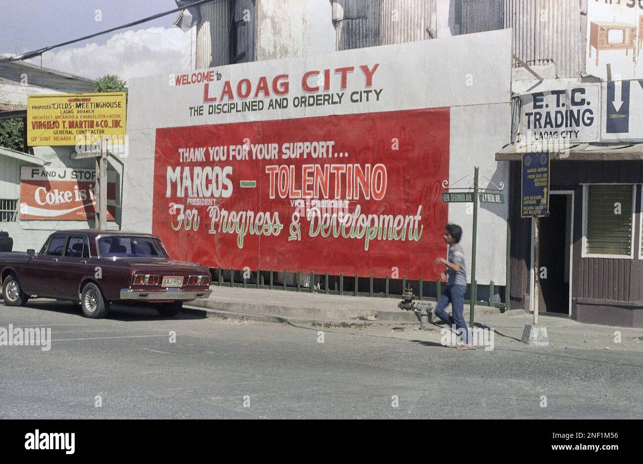The Billboard shown thanks the people of Laoag City, home of Ferdinand ...