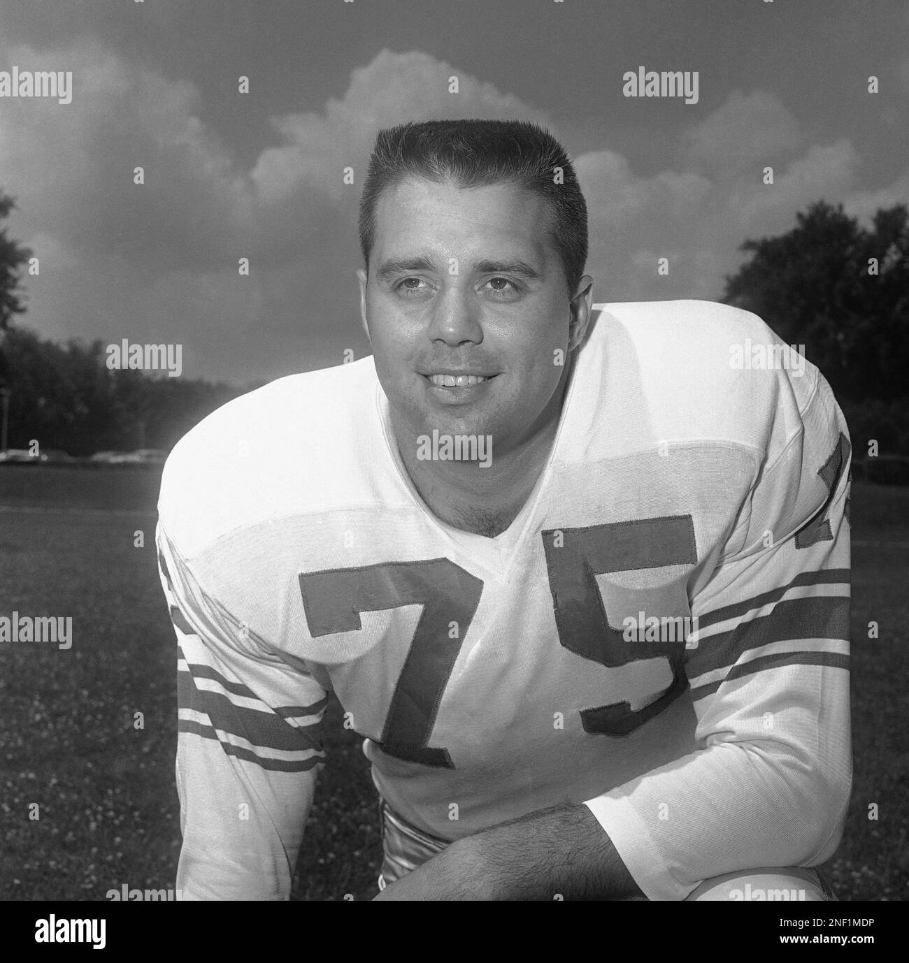 Shown in photo is John Gordy of Detroit Lions linesman shown July 27 ...