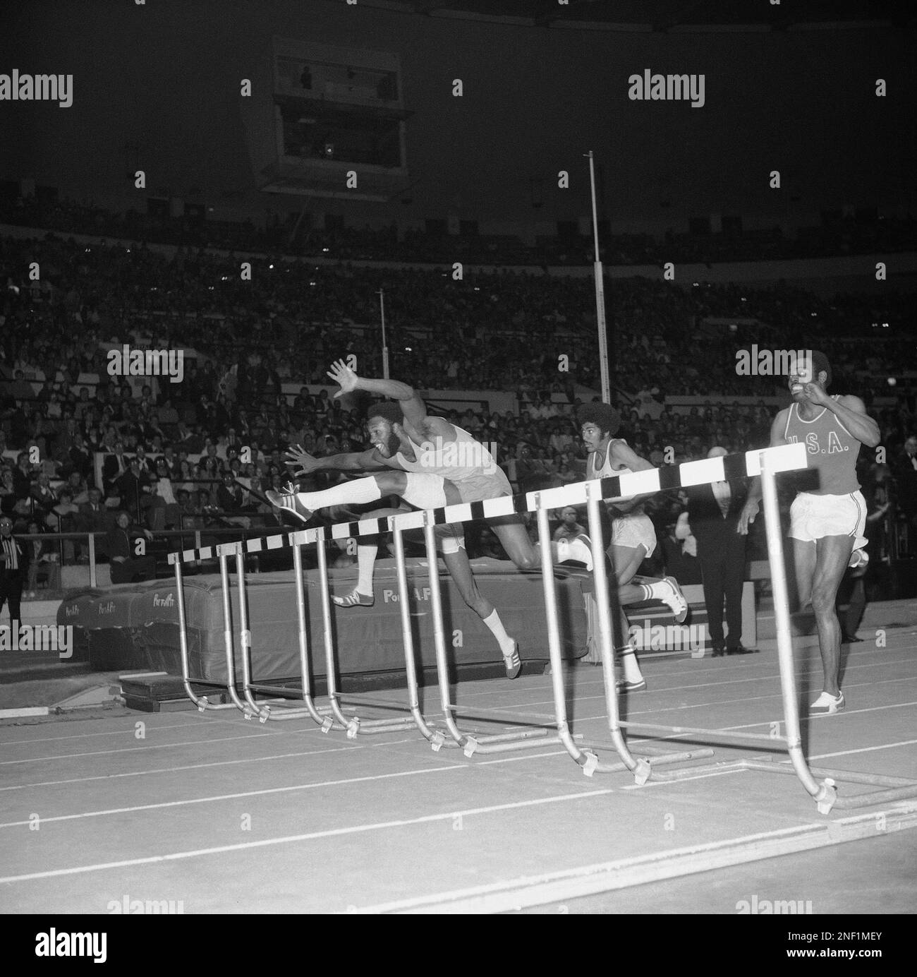 Rodney Millburn, the Olympic Champion from Southern University, goes ...