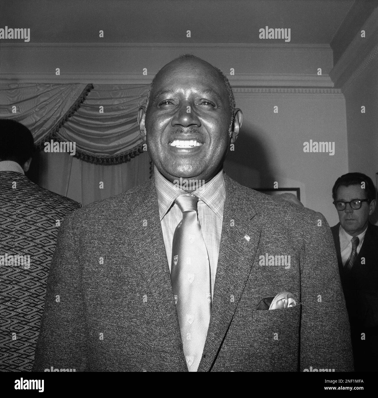 Shown in photo are head and shoulder shots of Walter “Buck” Leonard ...