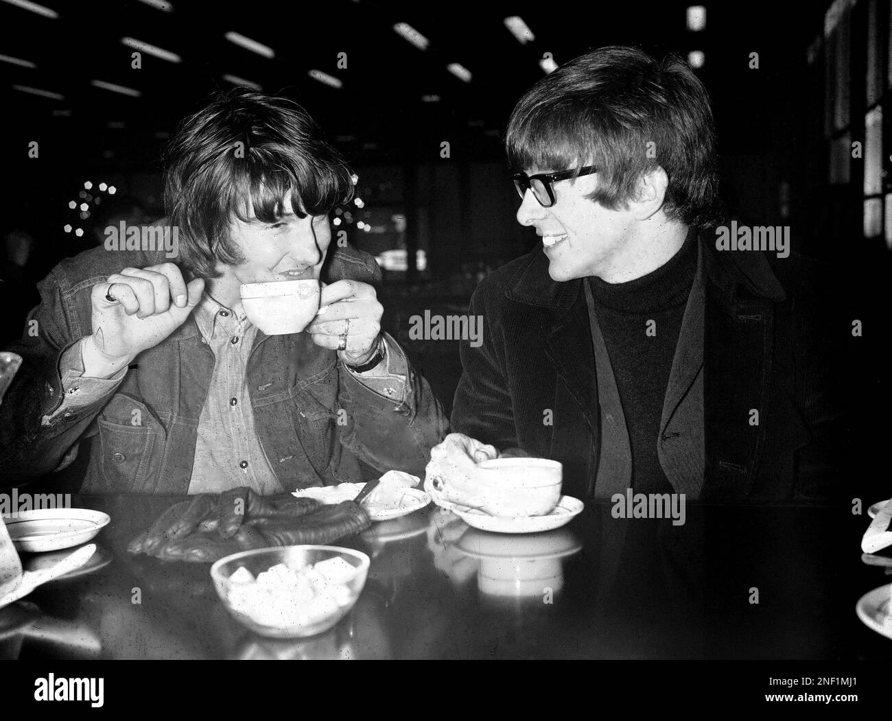 British pop singers Peter Asher and Gordon Waller, at left, of Peter ...