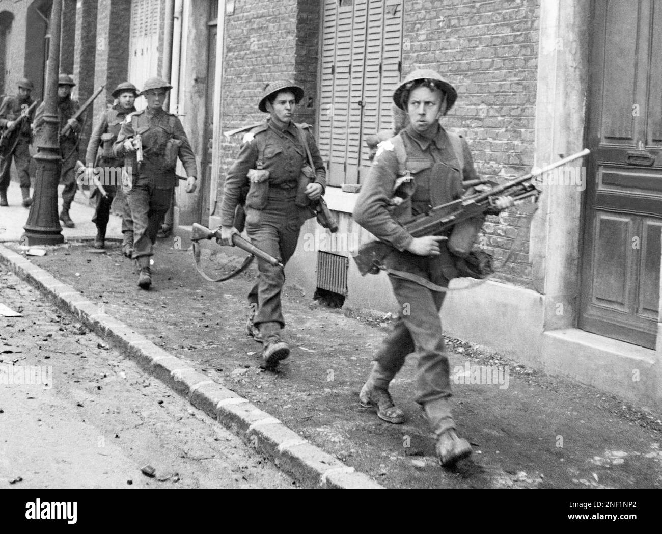 First photographs of the British forces entering Arras in course of their rapid advance across ...
