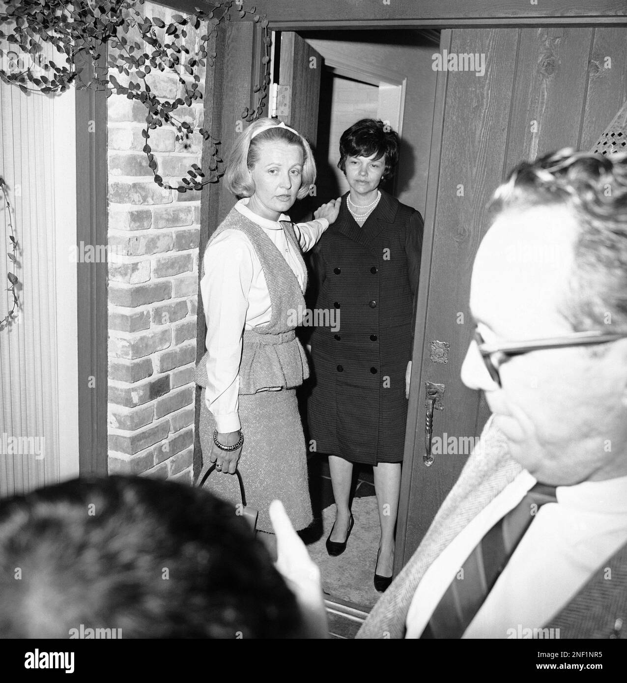 Mrs. Susan Borman, left, and Mrs.Marilyn Lovell, wives of America’s ...