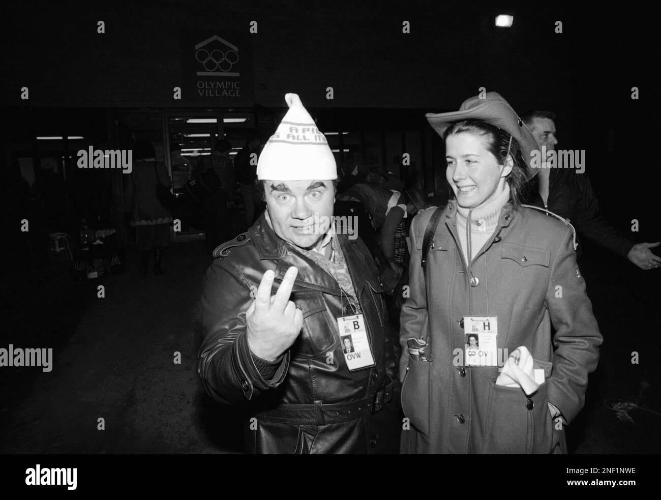 Sergei Pavlov, chairman of Soviet Olympic committee pictured with a ...