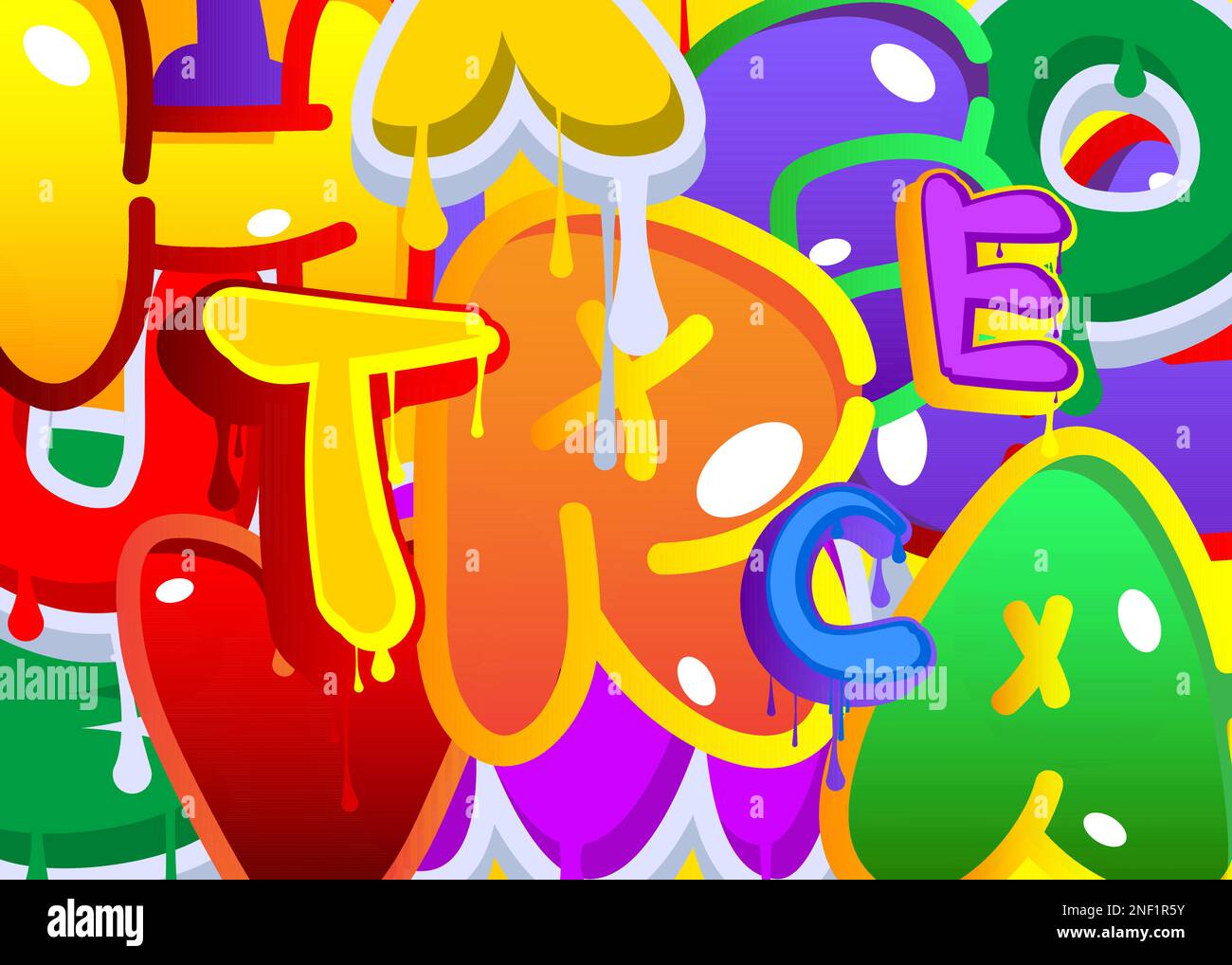 Graffiti wallpaper with gradient geometric abstract modern street art ...