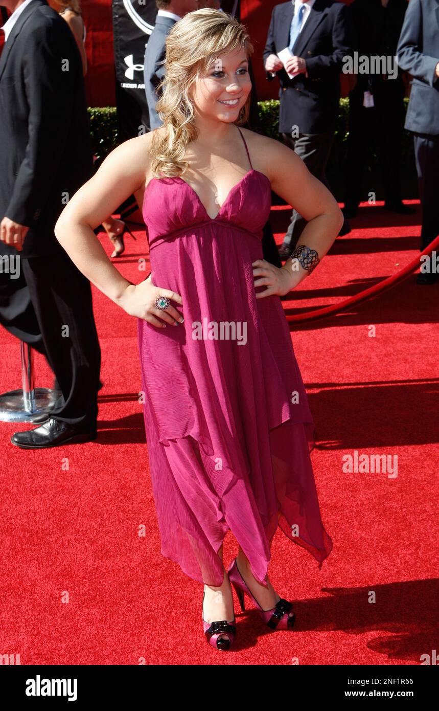 Shawn Johnson arrives at the ESPY Awards on Wednesday July 15, 2009, in ...
