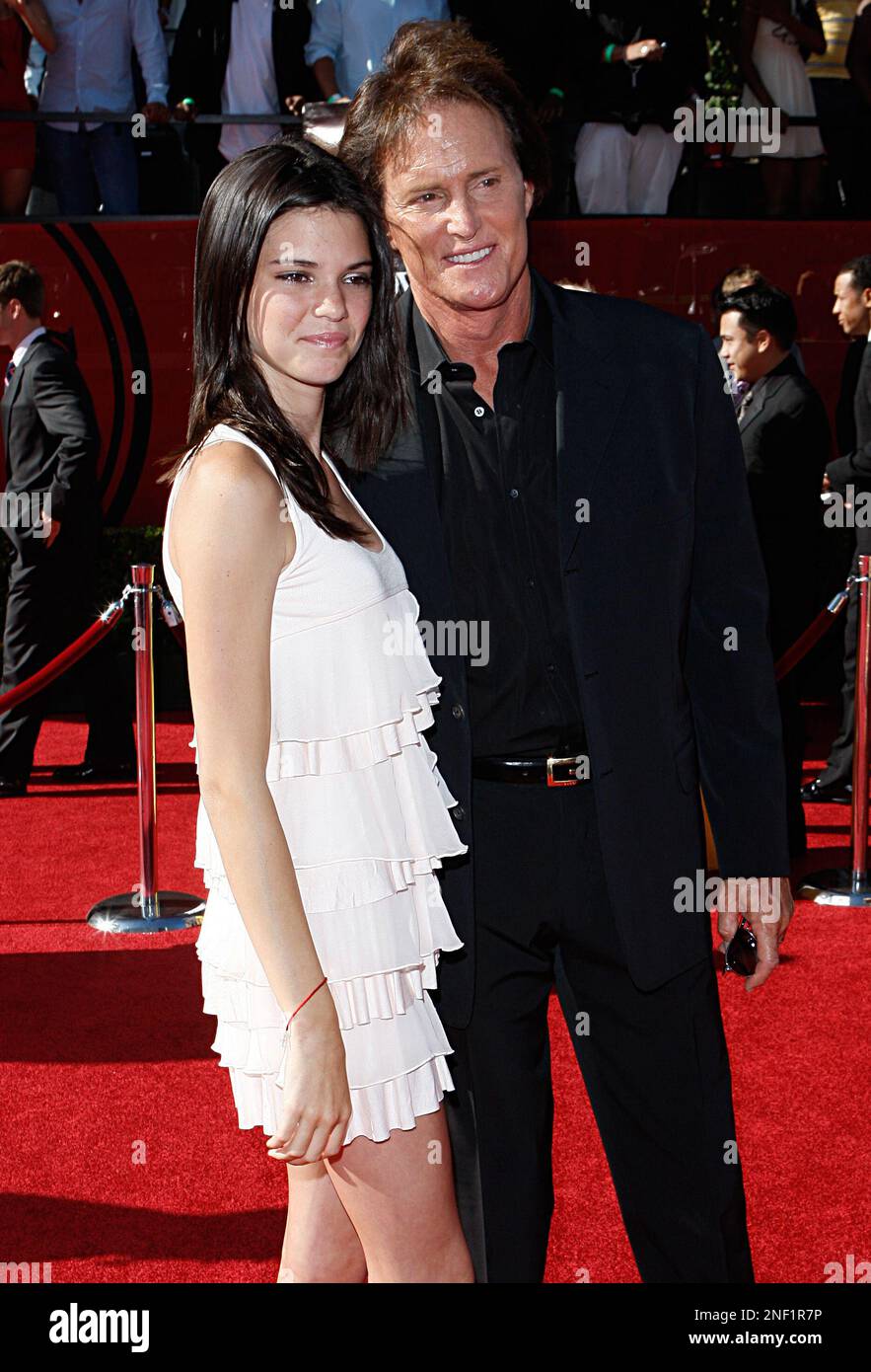 Bruce Jenner and his daughter Kendall Jenner arrives at the ESPY Awards ...