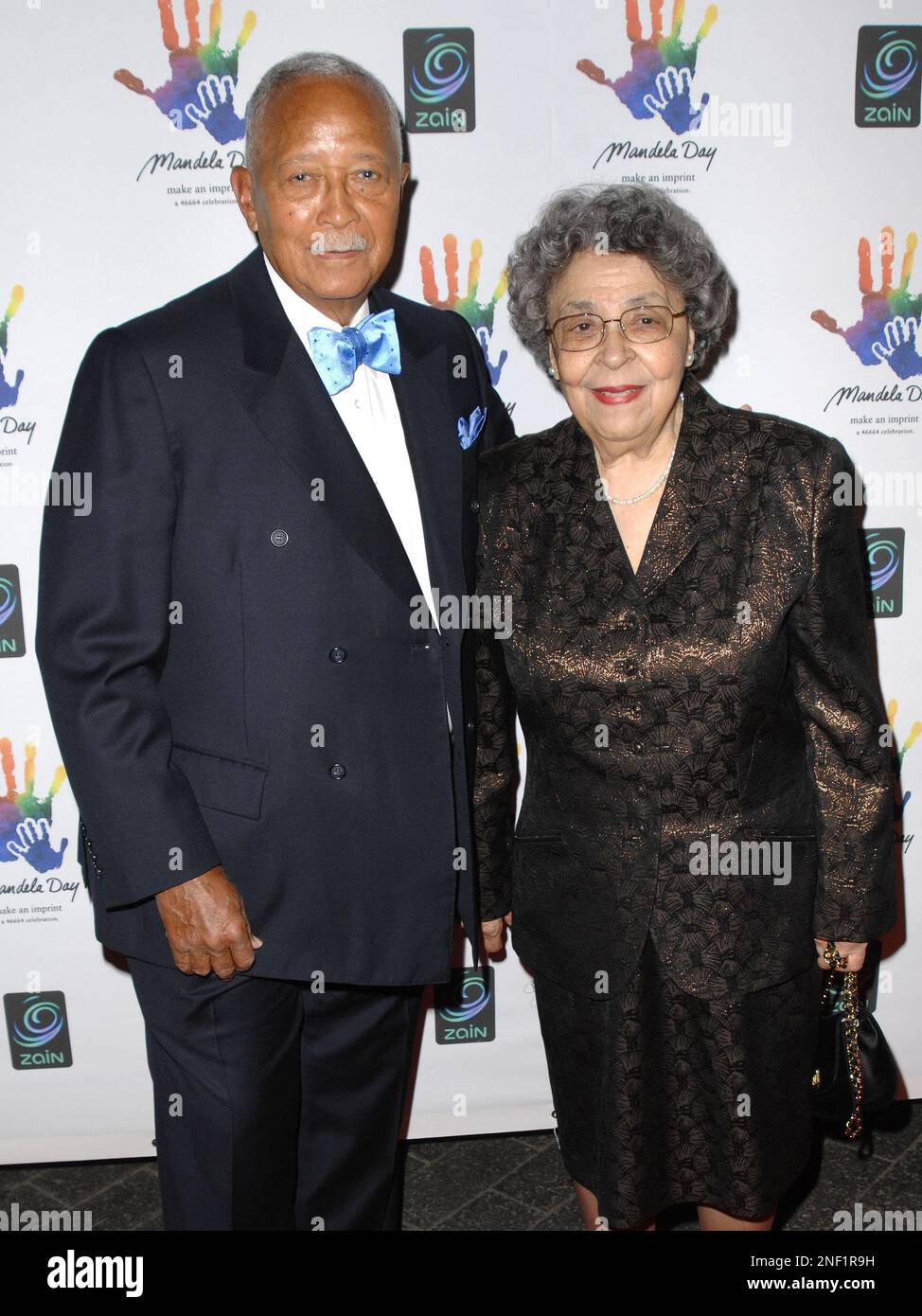 Mayor David Dinkins and wife Joyce Burrows attend the Mandela Day Gala ...