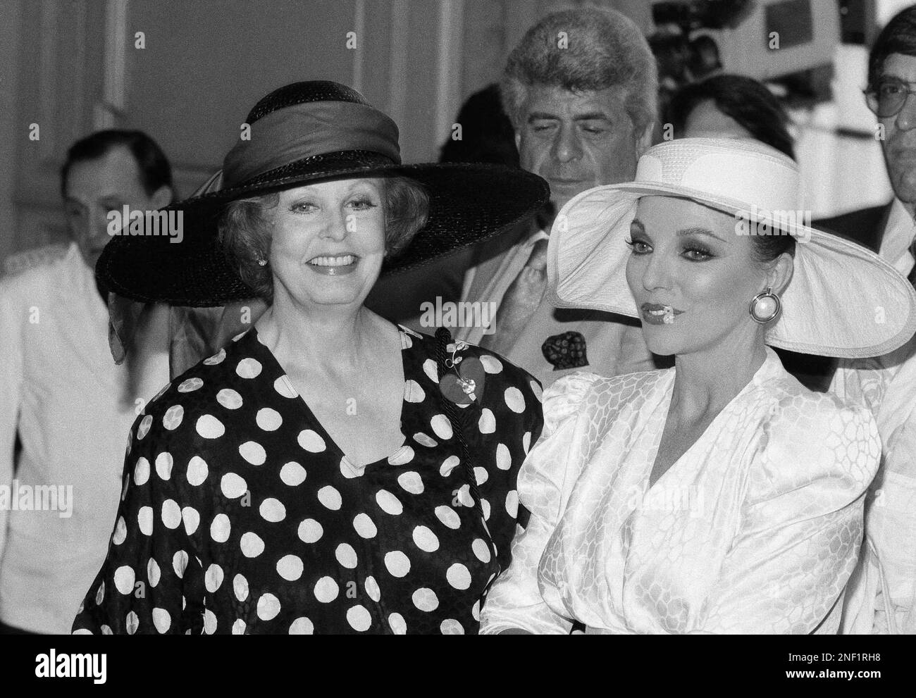 Joan Collins a star on TV’s “Dynasty”, at Pierre hotel in New York City ...