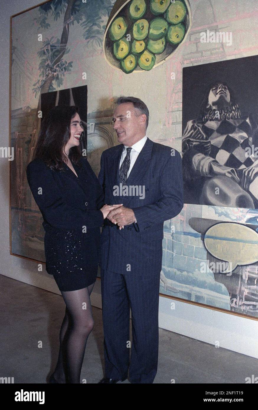 Dennis Hopper, director of the new movie ‘The Hot Spot’, poses next to ...