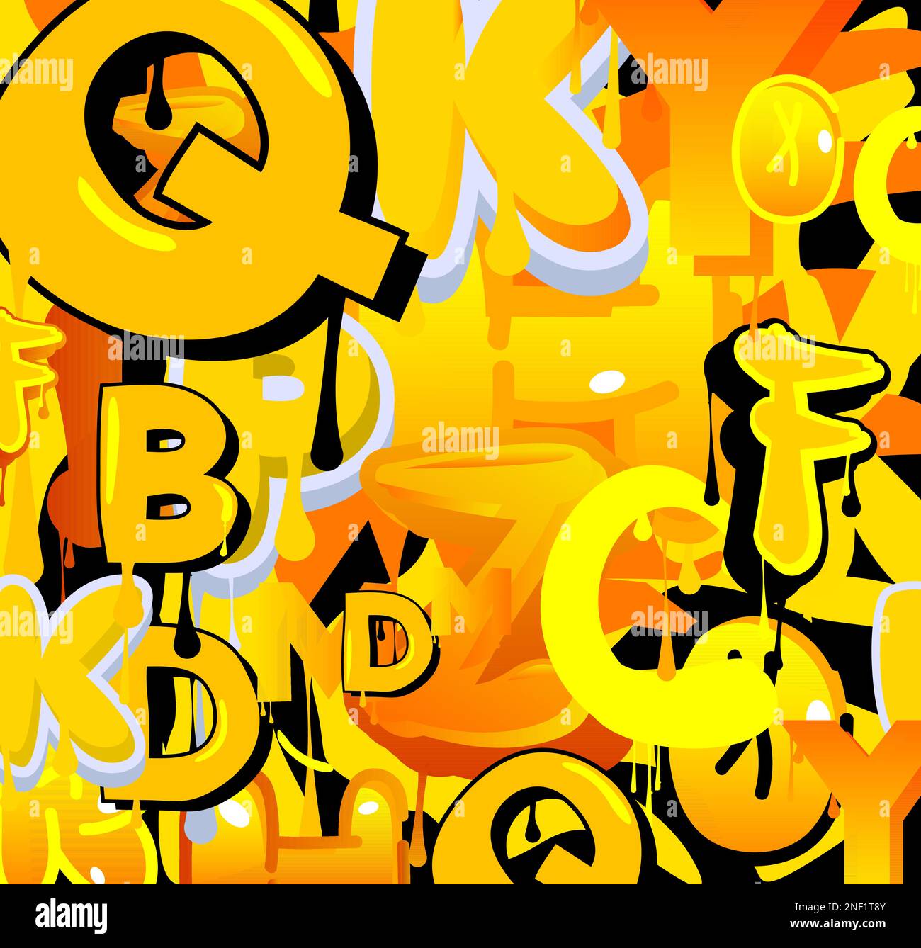 Graffiti wallpaper with gradient geometric abstract modern street art ...