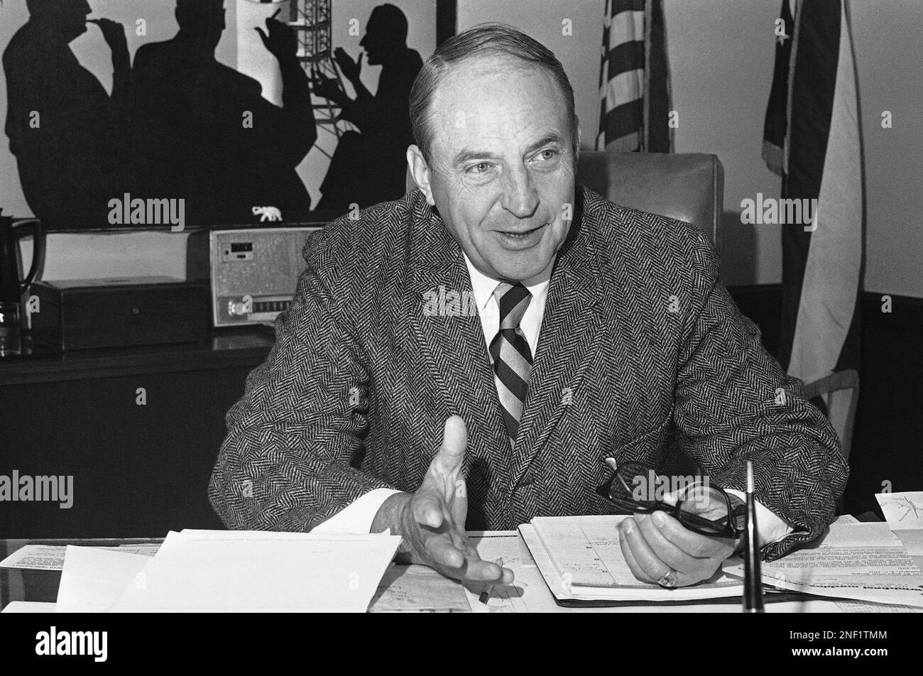 Sen. William B. Saxbe, R-Ohio, serving his first term in the Congress ...