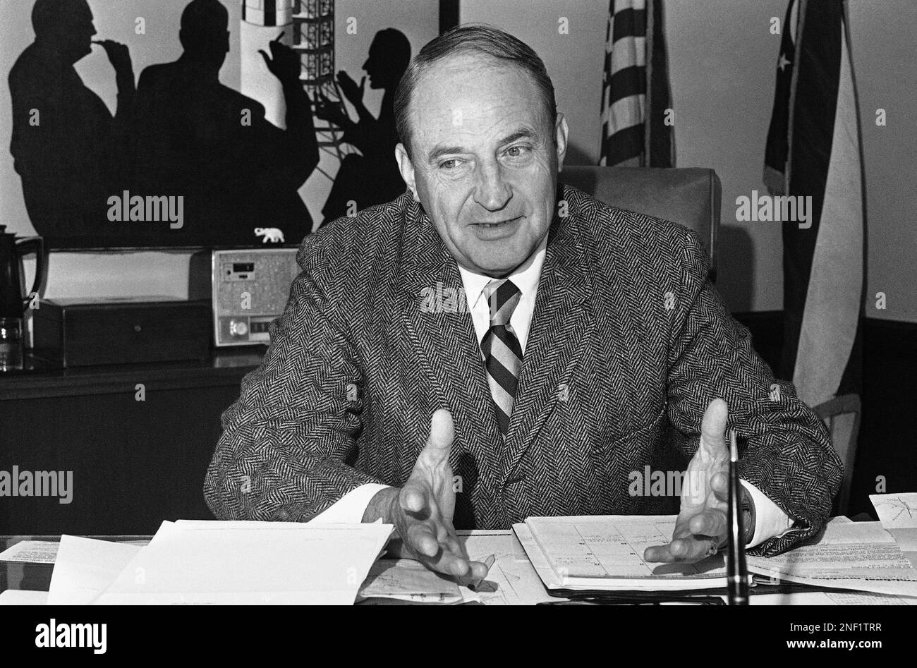 Sen. William B. Saxbe, R-Ohio, serving his first term in the Congress ...