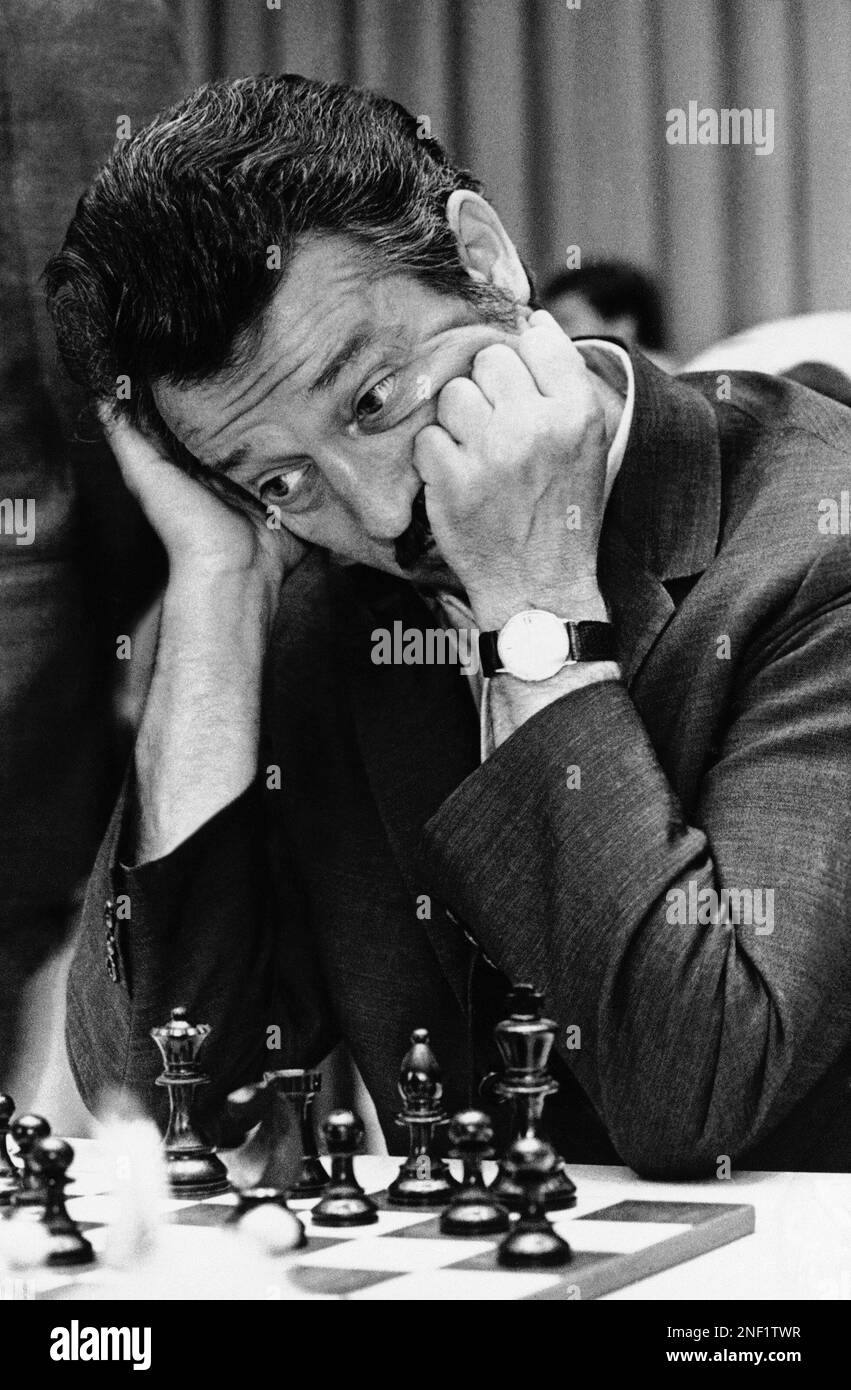 Svetar Gligoric, of Yugoslavia, chess expert, competing in tenth ...