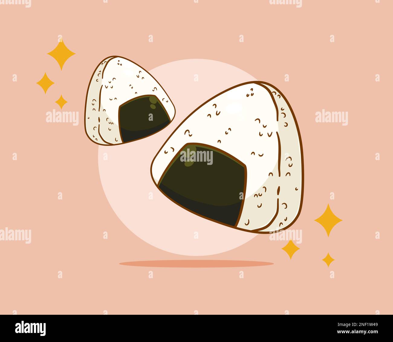Onigiri doodle illustration traditional Stock Vector Images - Alamy