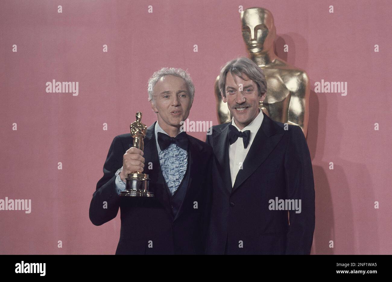 Haskell Wexler, cinematographer, with Donald Sutherland (with mustache ...
