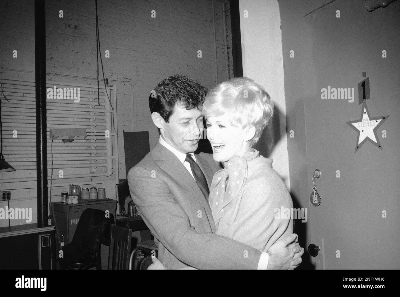 Eddie Fisher pose with his fiancée Broadway actress Connie Stevens ...