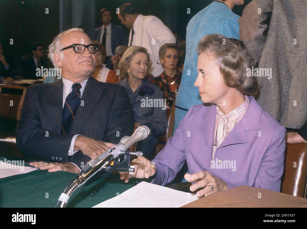 Judge Sandra Day O’Connor, of Arizona, sits with Barry Goldwater, R ...