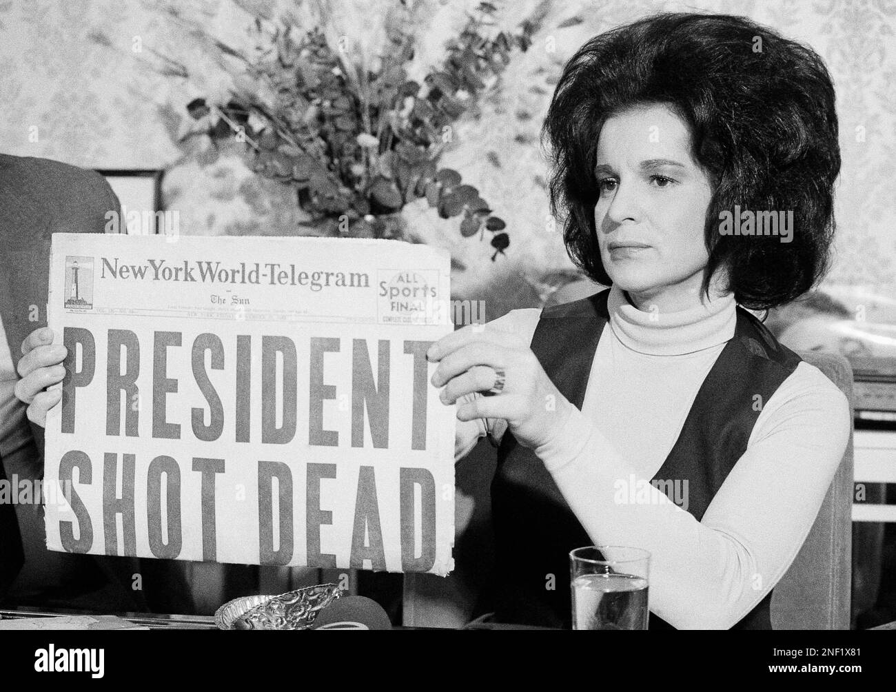 Marita Lorenz is shown at a press conference, Nov. 9, 1977, New York ...