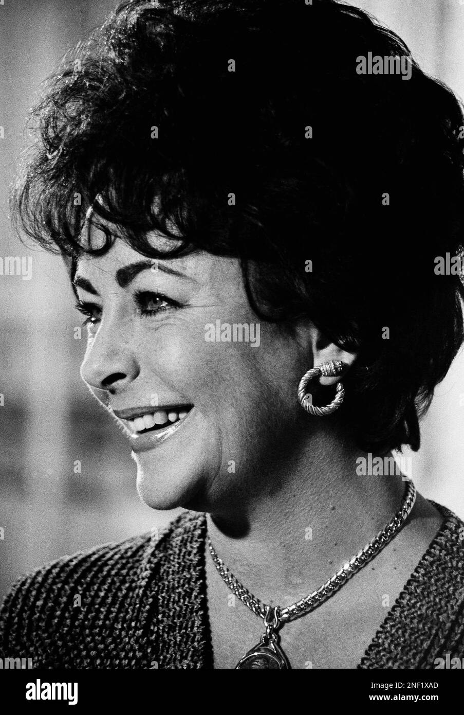Elizabeth Taylor smiles while rehearsing in New York on Tuesday, Feb. 4 ...
