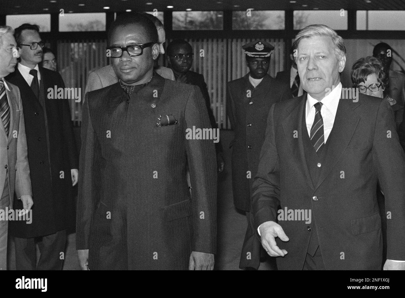 West German Chancellor Helmut Schmidt appeared preoccupied during the ...