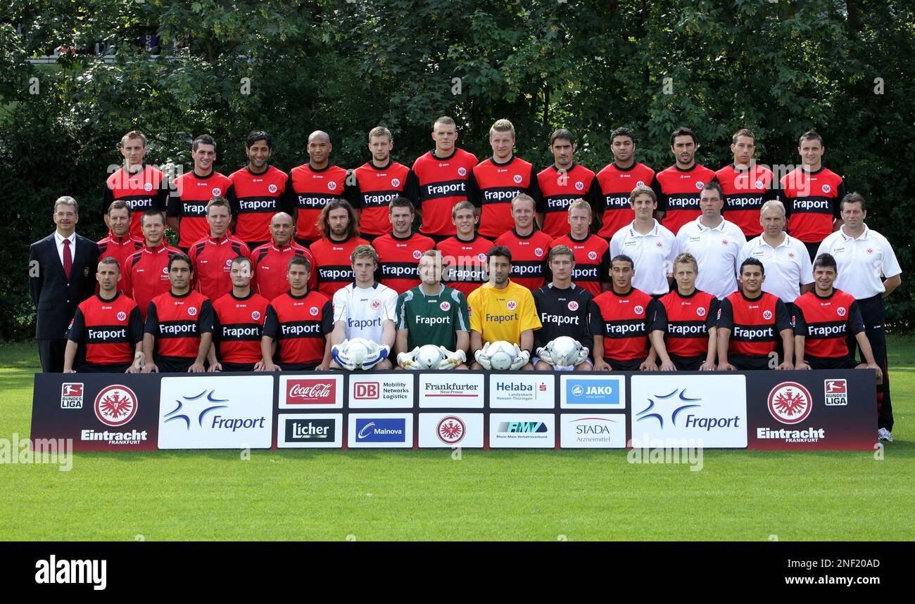 The players and team members of German first division Bundesliga soccer ...