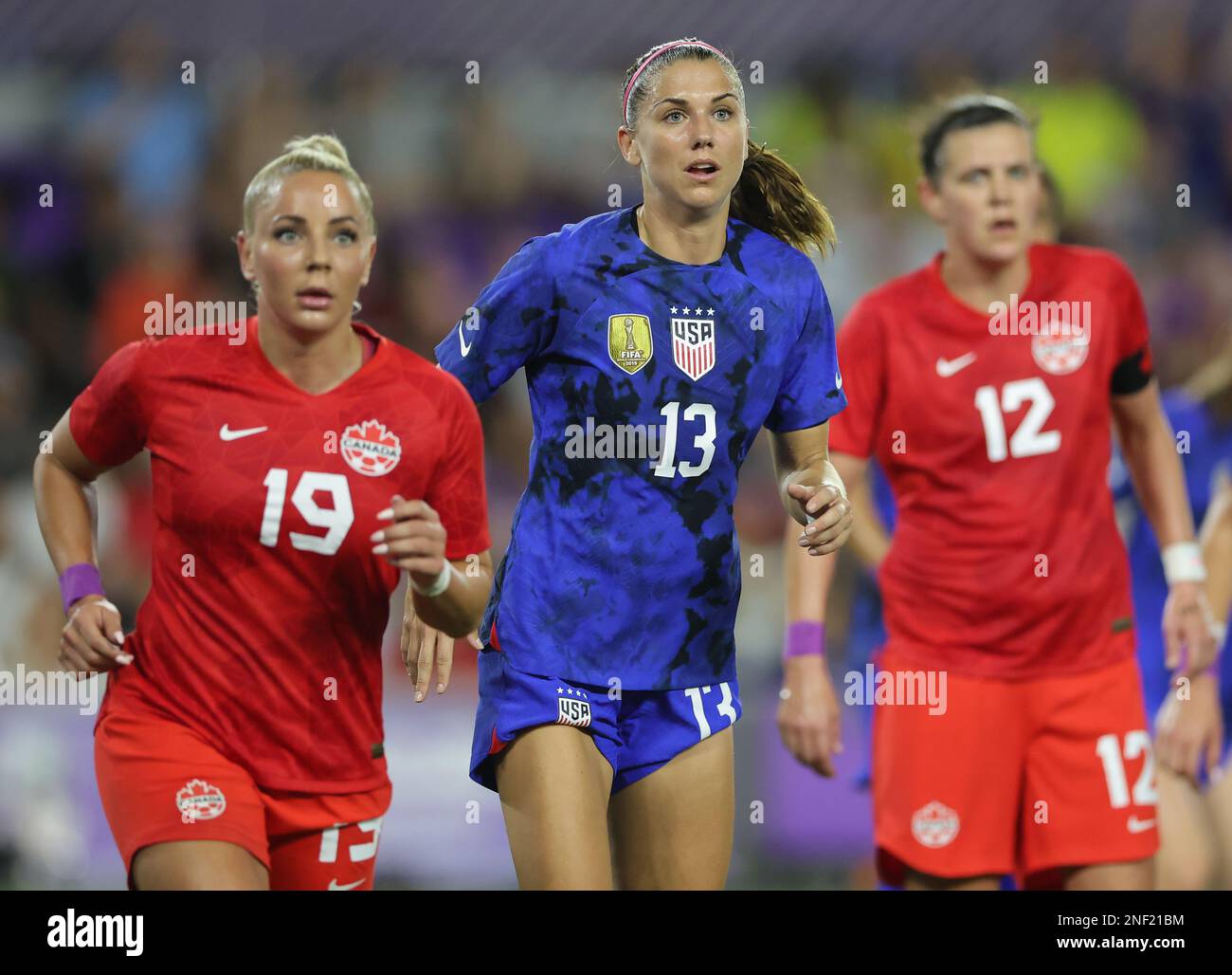 February 16, 2023: United States forward ALEX MORGAN (13) sets up to ...