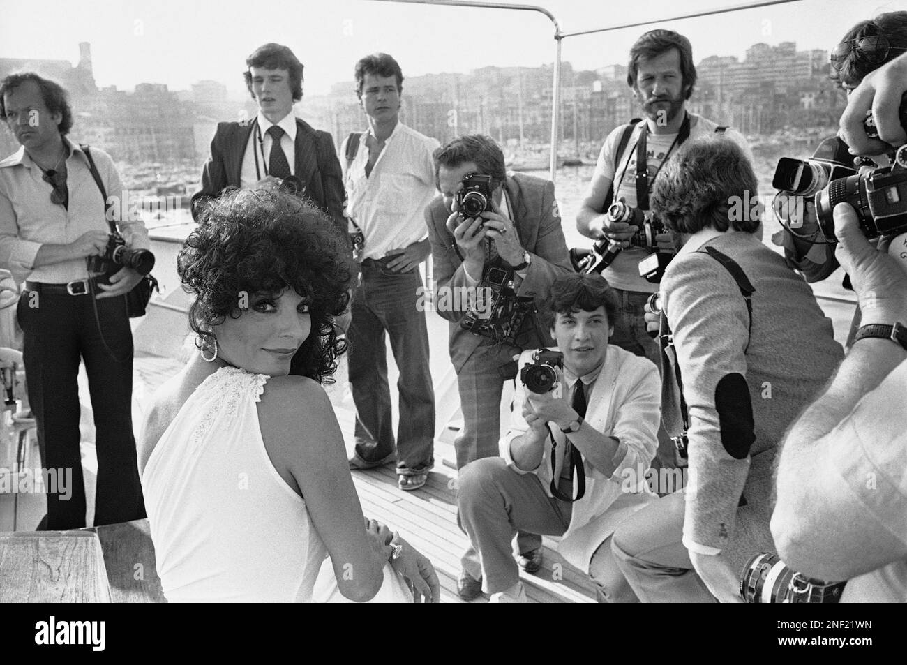British actress Joan Collins in Cannes to present “The Bitch” a Brent ...