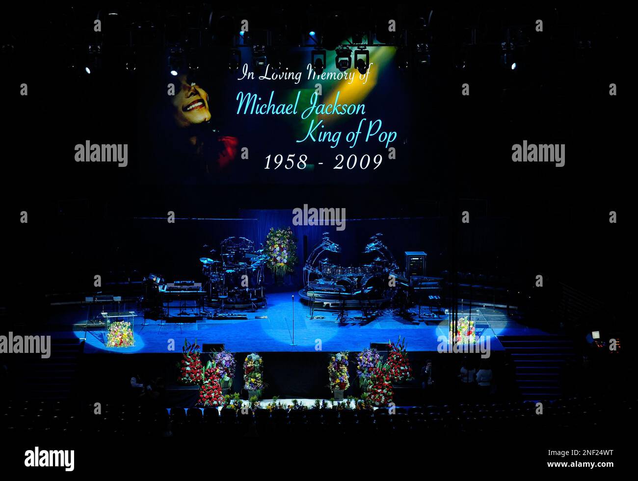 The stage is set for the Michael Jackson public memorial service held ...
