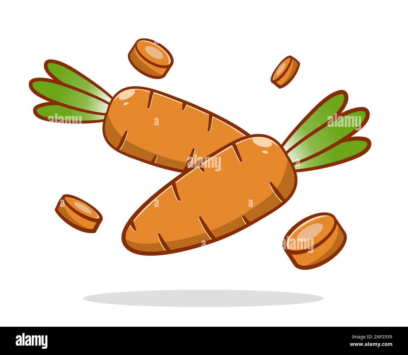 Cute hand drawn carrot cartoon illustration Stock Vector Image & Art ...