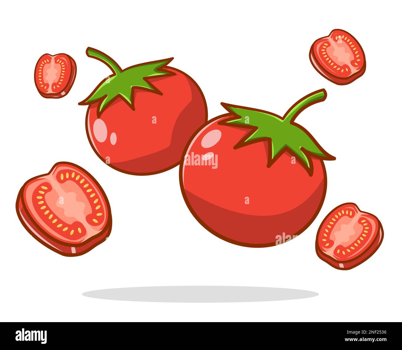 Cute hand drawn tomato cartoon illustration Stock Vector Image & Art ...