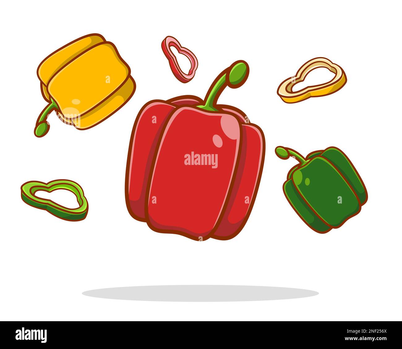 Cute hand drawn Paprika cartoon illustration Stock Vector Image & Art ...