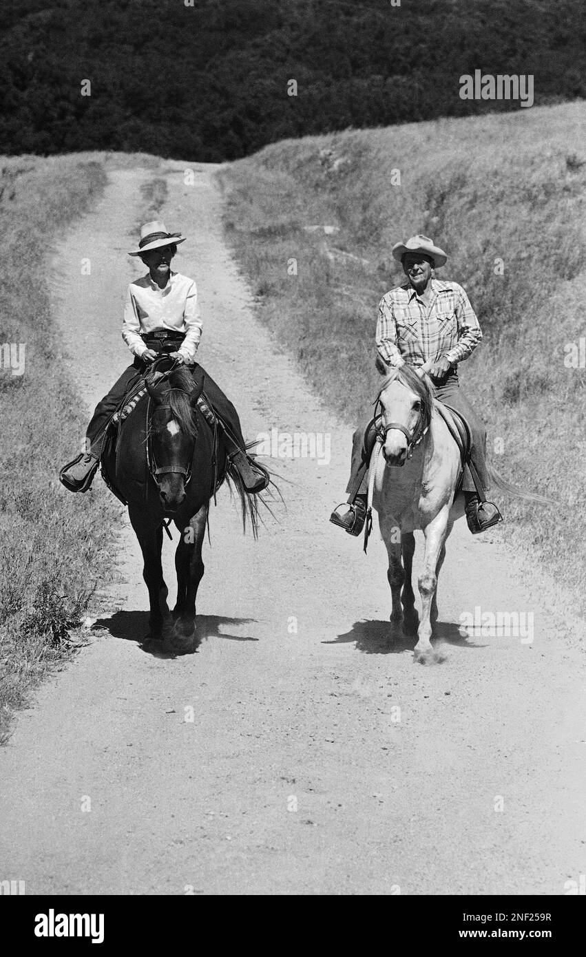 Republican presidential candidate Ronald Reagan and his wife Nancy are ...