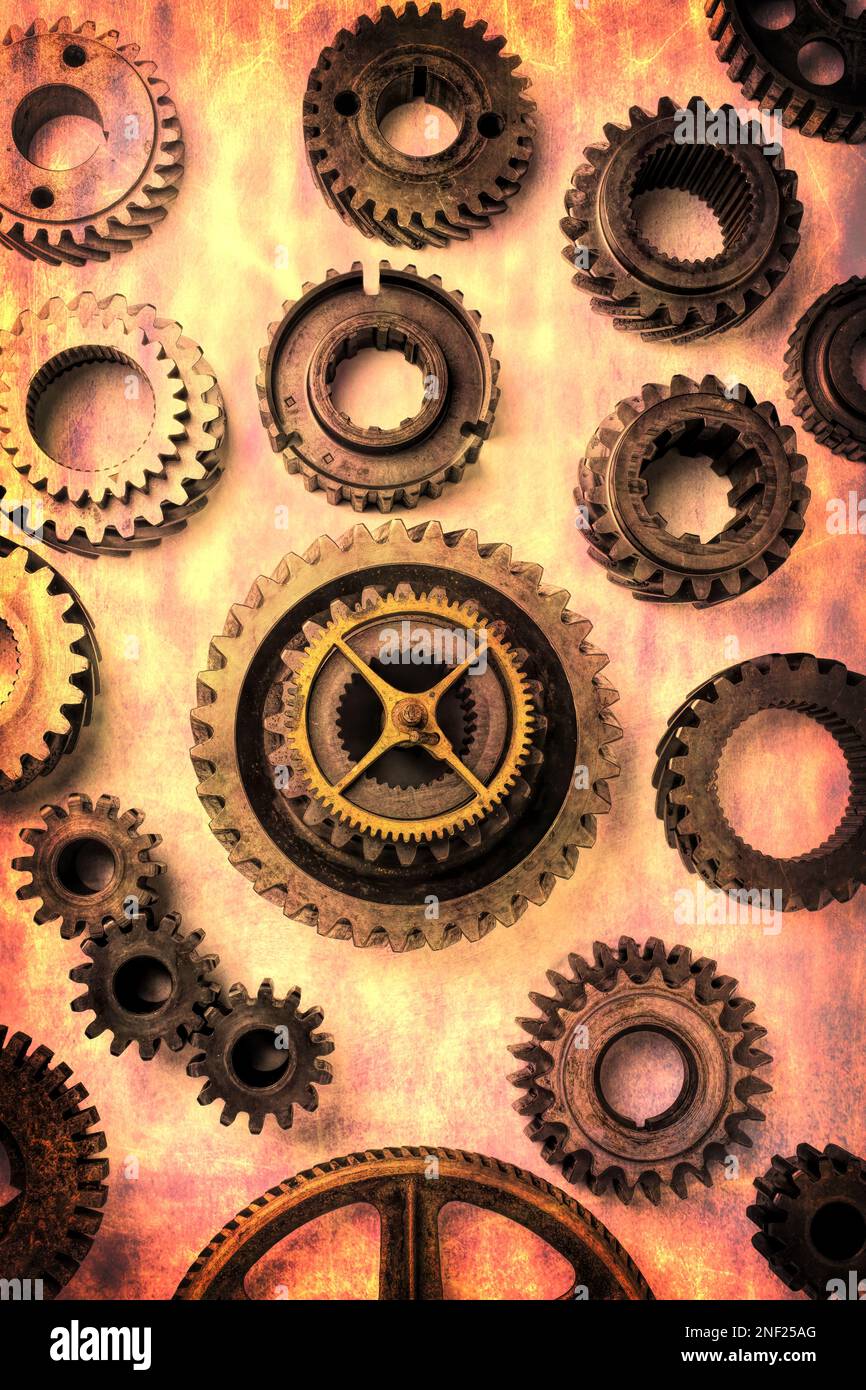 Old Gears still life Stock Photo - Alamy