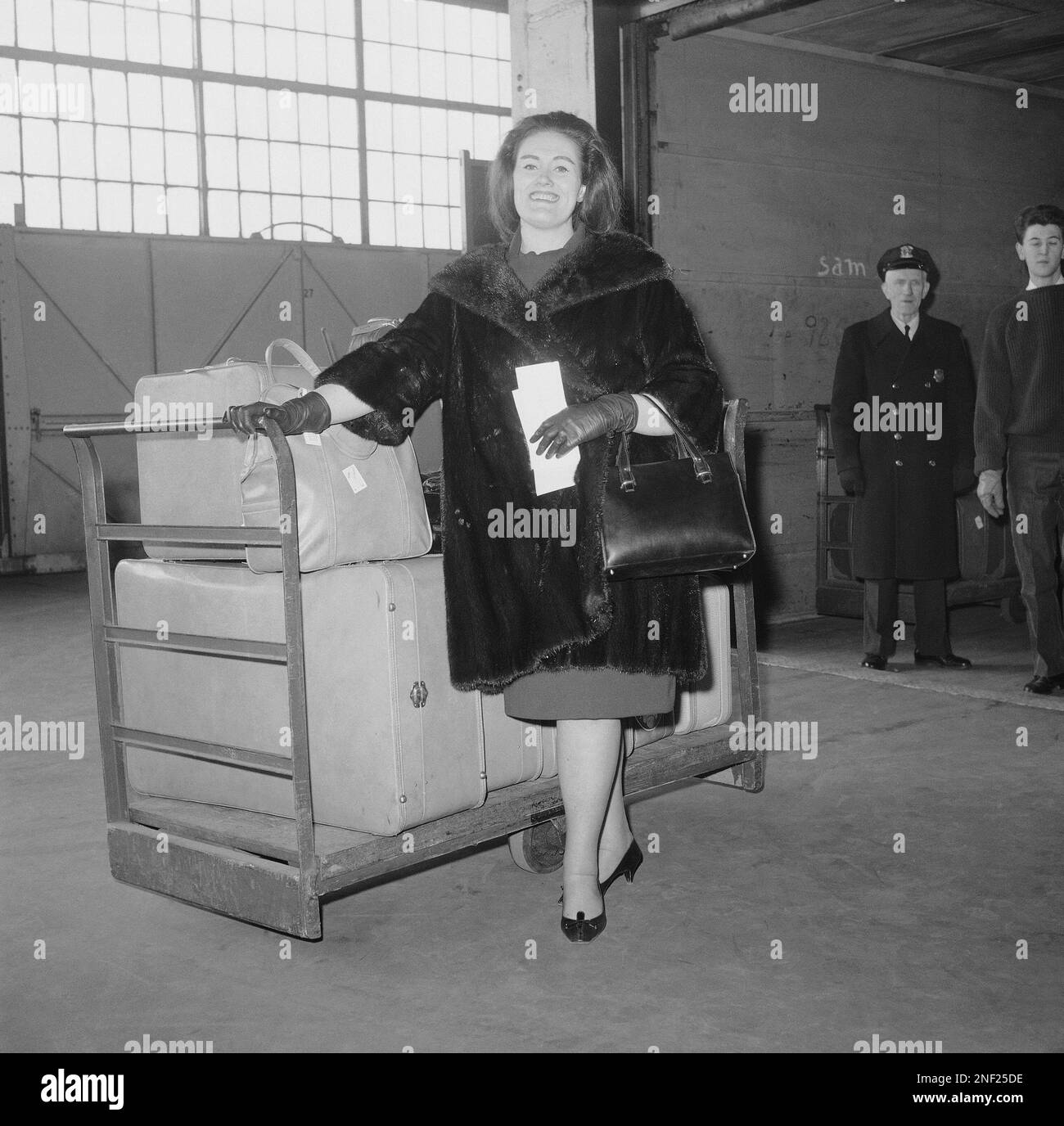Australian Soprano Joan Sutherland is shown after debarking from the ...