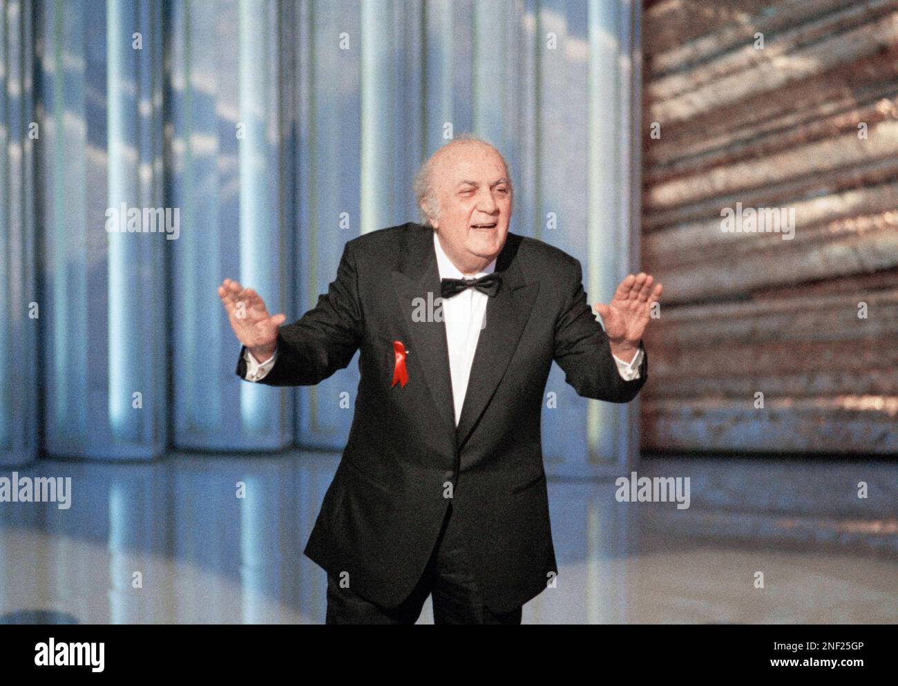 Italian film director Federico Fellini accepts a Lifetime Achievement ...