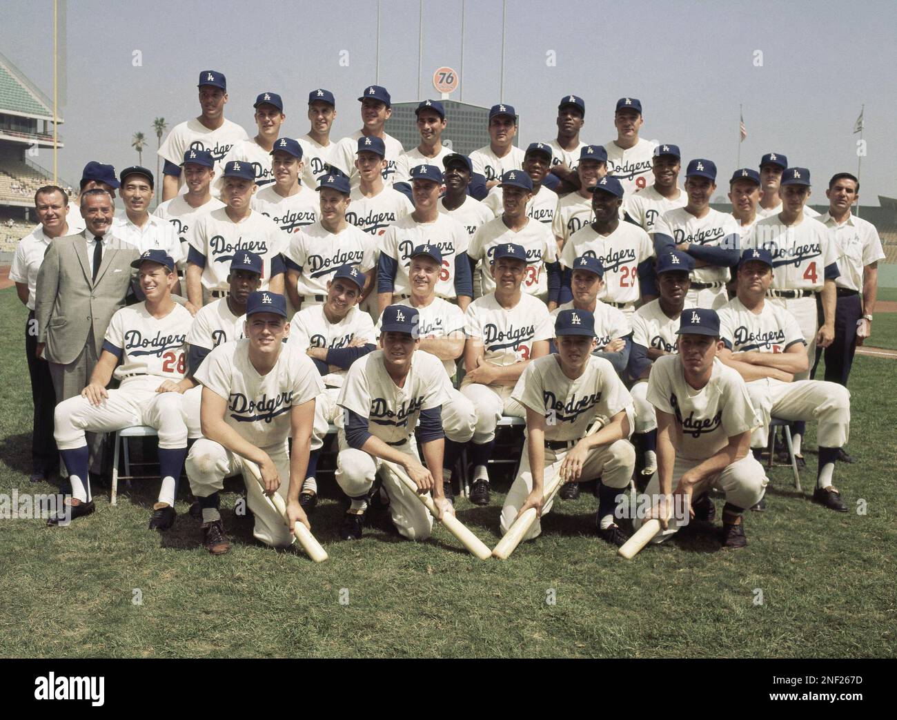 Shown in photo are the Los Angeles Dodgers, the National League Pennant ...