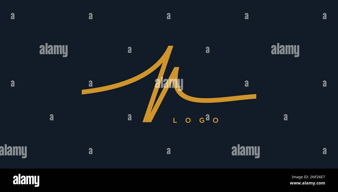 Modern and elegant handwriting M logo design Stock Vector Image & Art ...