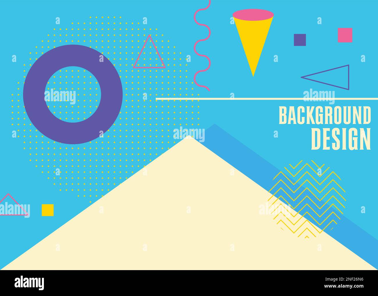 Awesome minimal geometrical graphic retro theme cover. Vintage ...