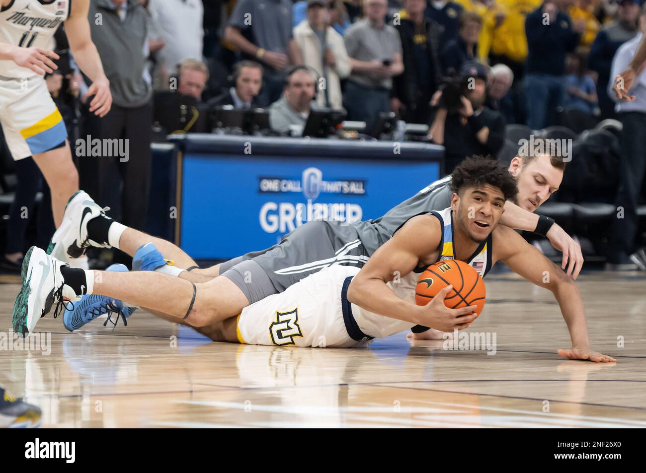 Milwaukee, WI, USA. 15th Feb, 2023. Marquette Golden Eagles guard ...