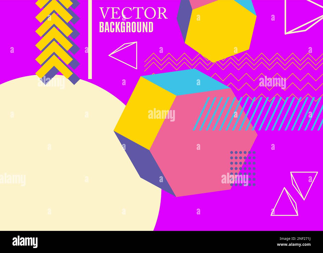 Awesome minimal geometrical graphic retro theme cover. Vintage ...