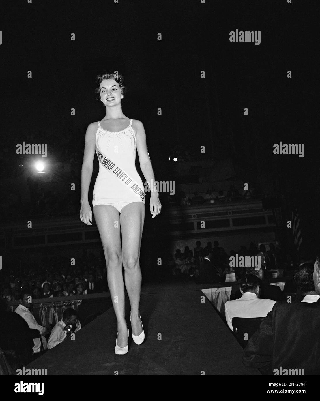 Miss U.S.A., Leona Gage of Maryland, parades on the runway during the ...
