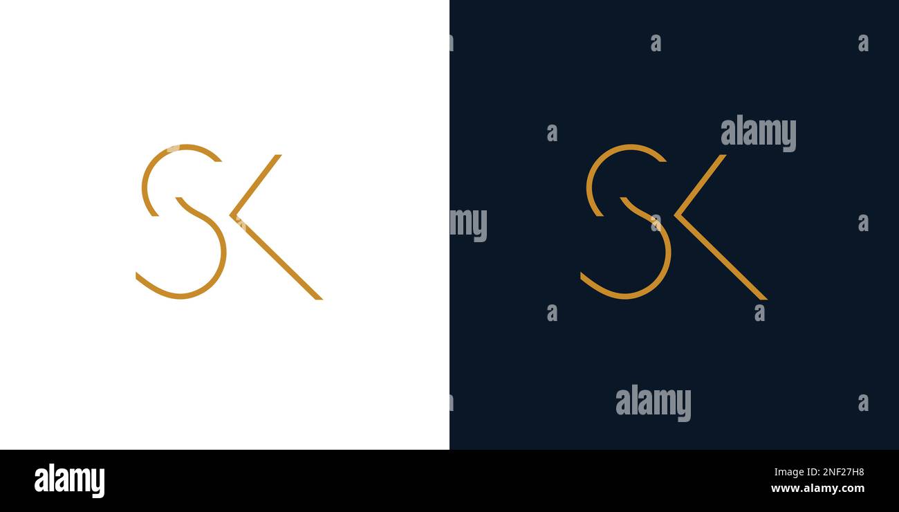 Modern and elegant SK logo design Stock Vector Image & Art - Alamy