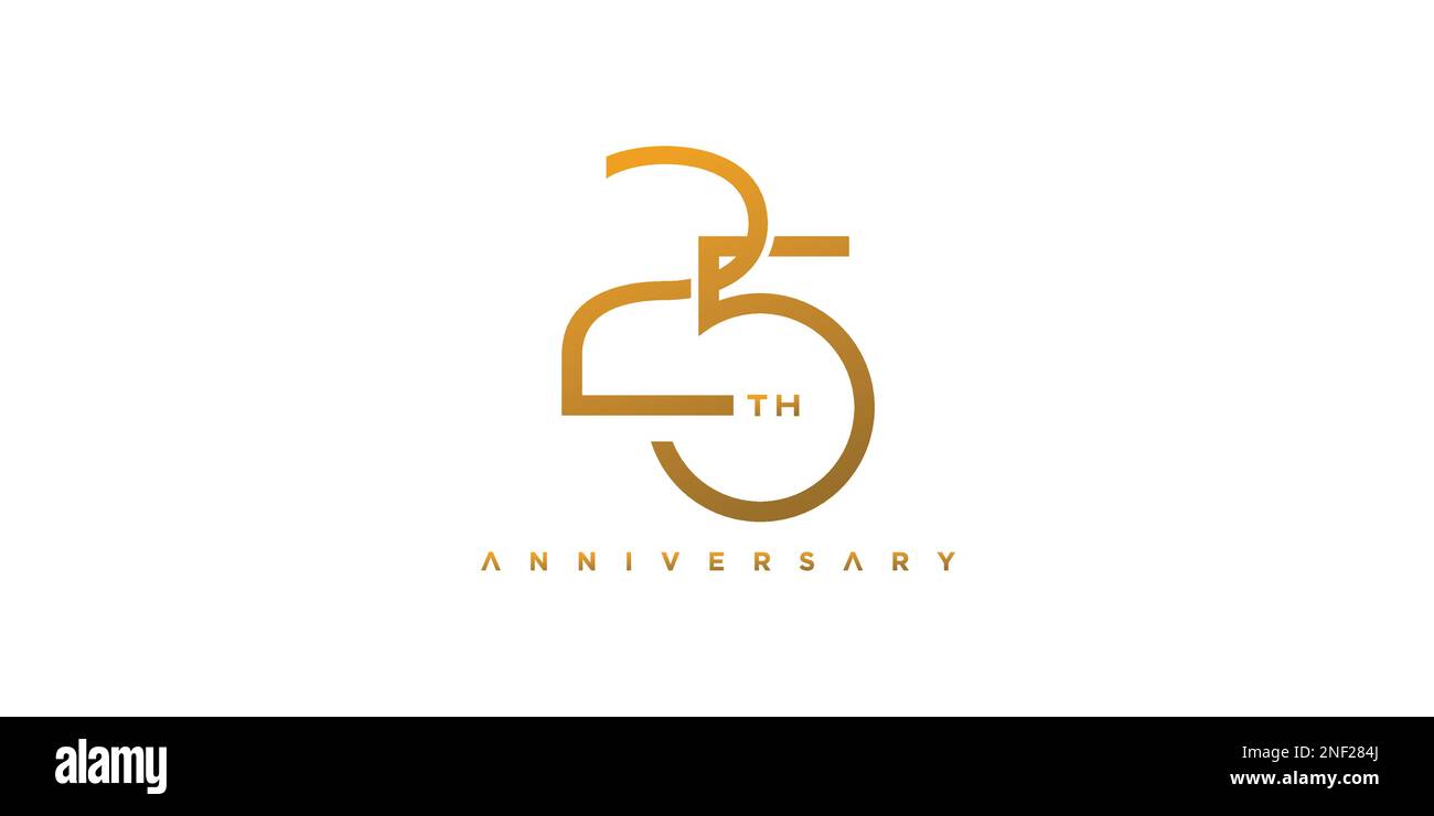 Modern and elegant number 25 logo design Stock Vector Image & Art - Alamy
