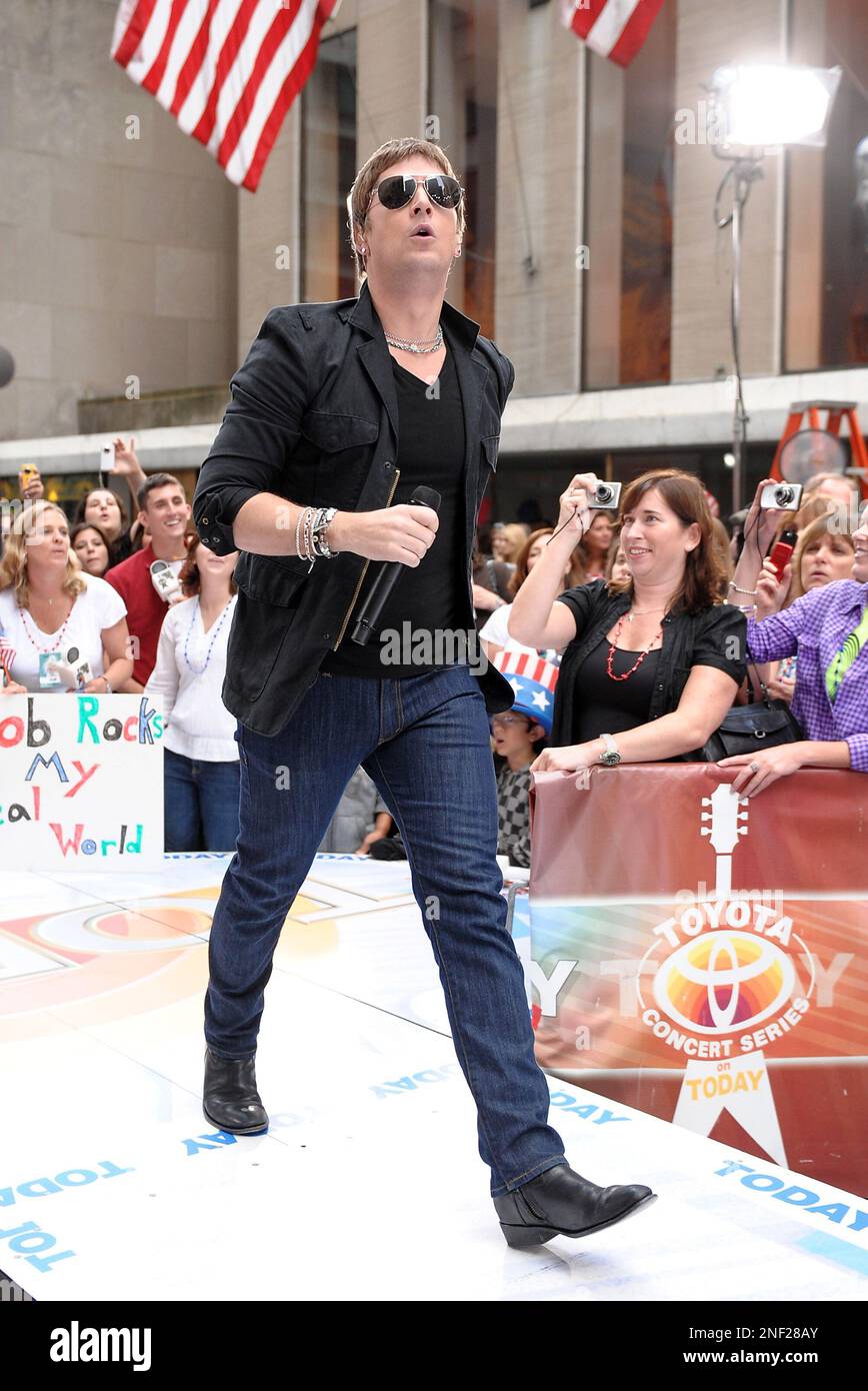 Musician Rob Thomas performs on NBC's 'Today Show' at Rockefeller Plaza ...