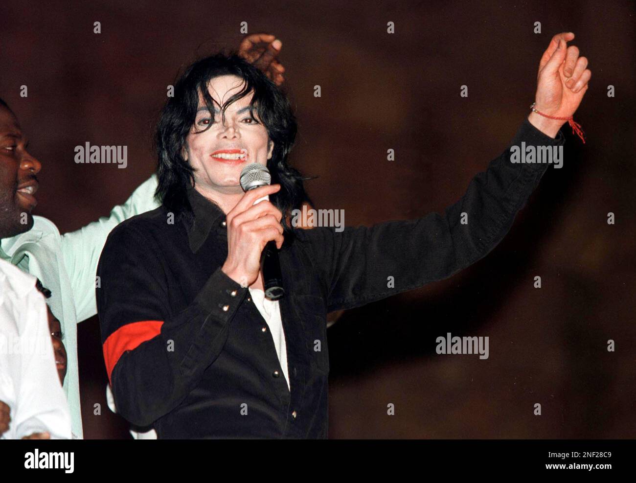 Singer Michael Jackson performs at the Royal Towers grand opening gala ...